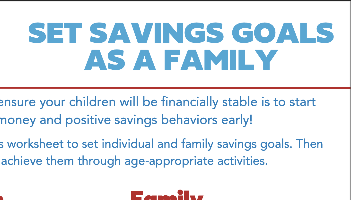 Save As A Family Resource | America Saves